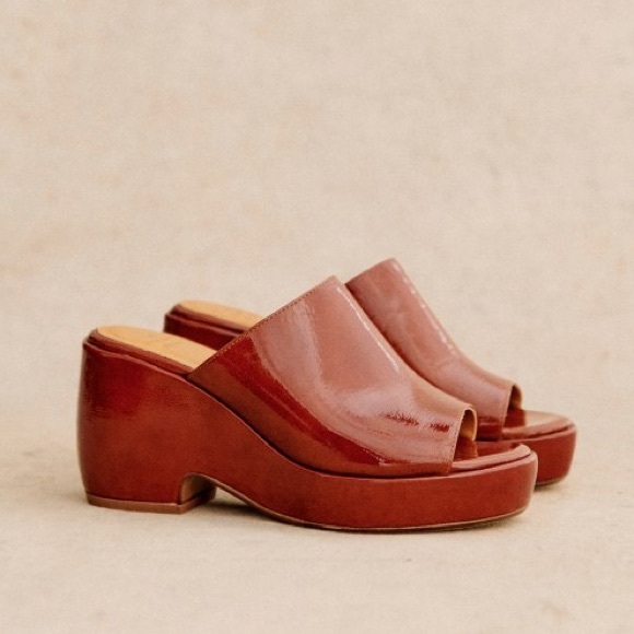 Sezane | Shoes | Szane Deva High Mules In Polished Camel | Poshmark